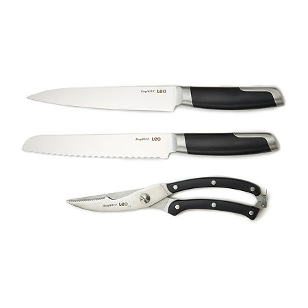 BergHOFF Leo Graphite 3-Piece Stainless Steel Forged Cutlery Set - Black