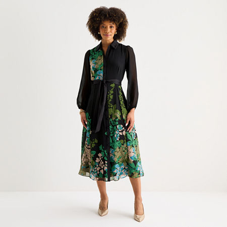 Click here for 52seven Womens Long Sleeve Floral Maxi Dress  12... prices