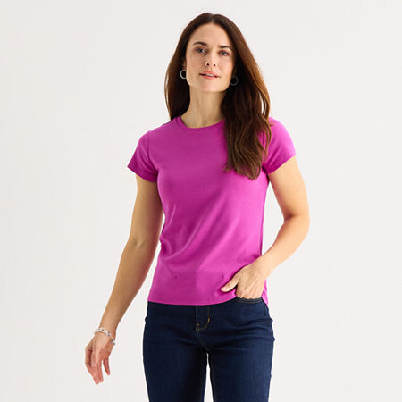 Click here for Liz Claiborne Womens Crew Neck Short Sleeve T-Shir... prices