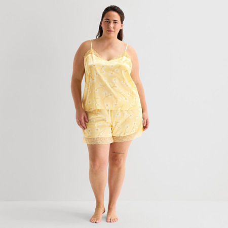 Click here for Ambrielle Womens Satin V-Neck Sleeveless 2-pc. Plu... prices