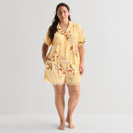 Click here for Ambrielle Womens V-Neck Short Sleeve 2-pc. Plus Pa... prices