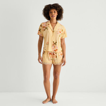 Click here for Ambrielle Womens V-Neck Short Sleeve 2-pc. Pajama... prices