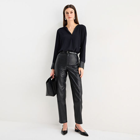 Click here for Worthington Womens Straight Faux Leather Trouser... prices