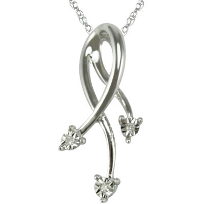 Diamond Accent Dangling Pendant Necklace 10K White Gold-JCPenney