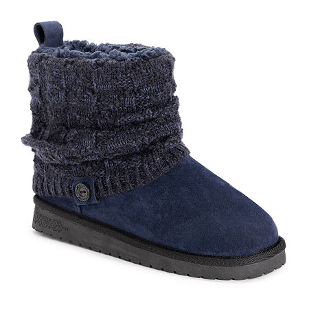 Muk Luks Womens Laurel Boots - Navy
