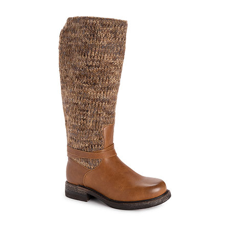 Click here for Muk Luks Womens Logger Alberta Stacked Heel Dress... prices