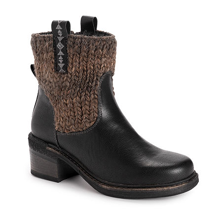 Muk Luks Womens Arya Arlene Booties - Black ombre