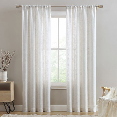 Click here for Beatrice Home Fashions Monroe Linen Blend Rod Pock... prices