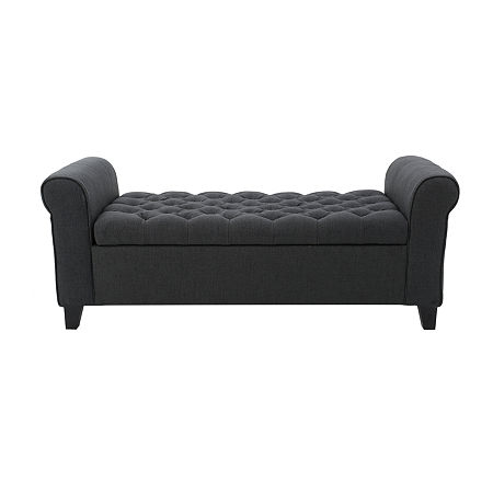 Click here for Keiko Upholstered Tufted Bench  One Size  Gray prices
