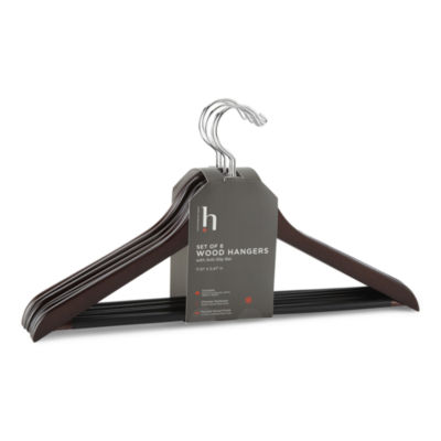 Home Expressions 6-pc. Anti Slip Wood Hangers - JCPenney