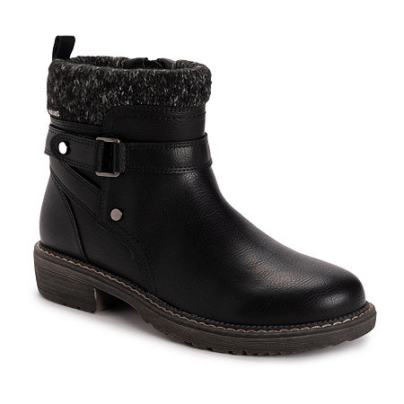 Click here for Muk Luks Womens Garland Gina Stacked Heel Dress Bo... prices