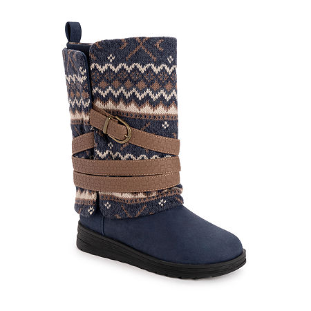 Muk Luks Womens Natalie Nikki Boots - Navy multi