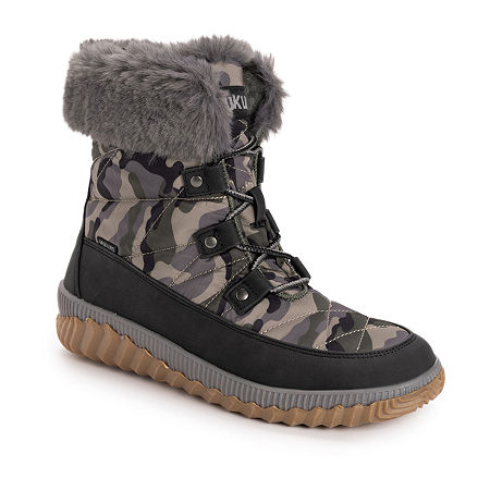 Muk Luks Womens Winnie Waverly Booties - Camo