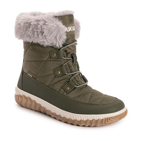 Click here for Muk Luks Womens Winnie Waverly Flat Heel Winter Bo... prices