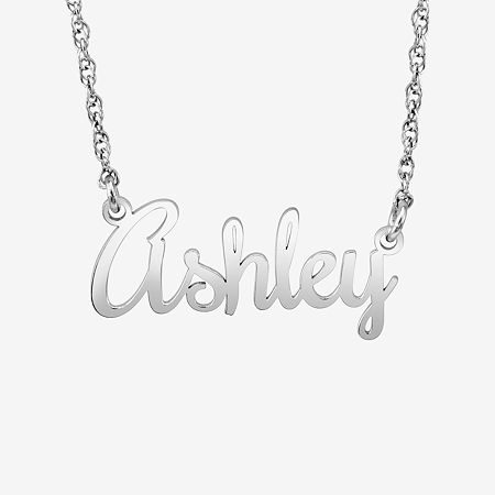 Click here for Womens Sterling Silver 18 Inch Name Necklace  One... prices