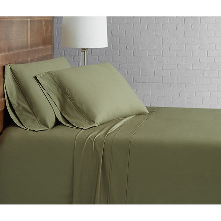 Cannon 200 Thread Count Solid Percale Sheet Set