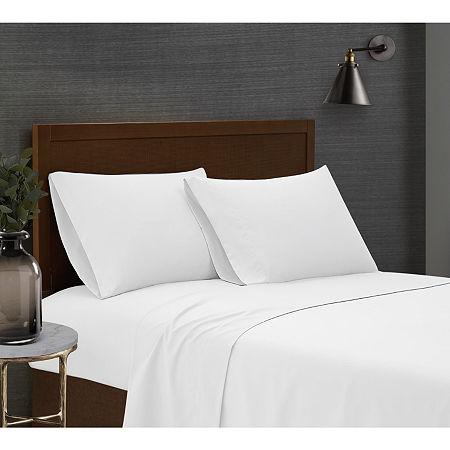 London Fog Garment Wash Solid 6 Piece Sheet Set  Full - White