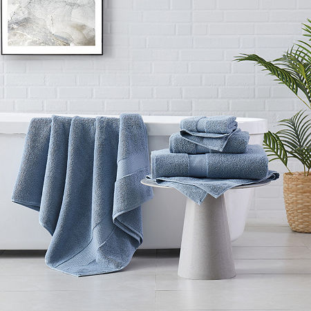 Brooklyn Loom Solid Turkish Cotton 6-Pc. Bath Towel Set - Blue