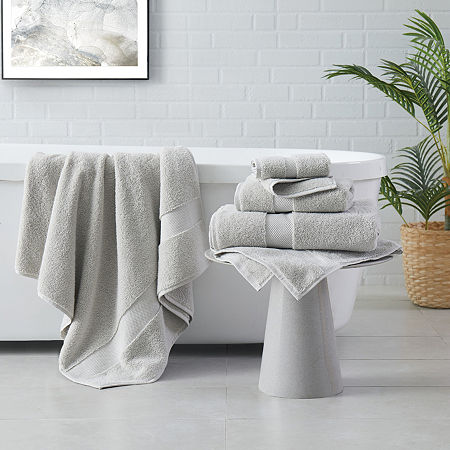 Brooklyn Loom Solid Turkish Cotton 6-Pc. Bath Towel Set - Gray
