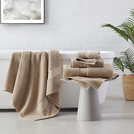 Brooklyn Loom Solid Turkish Cotton 6-Pc. Bath Towel Set - Beige/khak