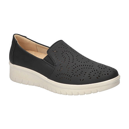 Easy Street Womens Ying Comfort Slip-On Flats - Black