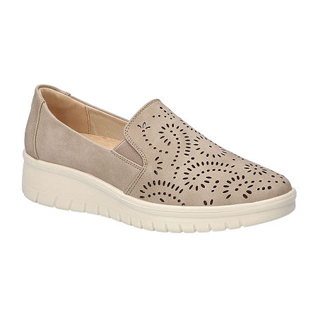 Easy Street Womens Ying Comfort Slip-On Flats - Natural