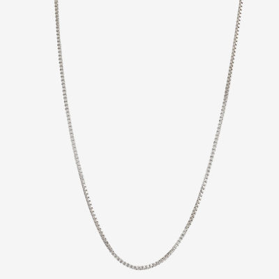 Silver Reflections Womens Pure Silver Over Brass 24 Inch Box Chain ...