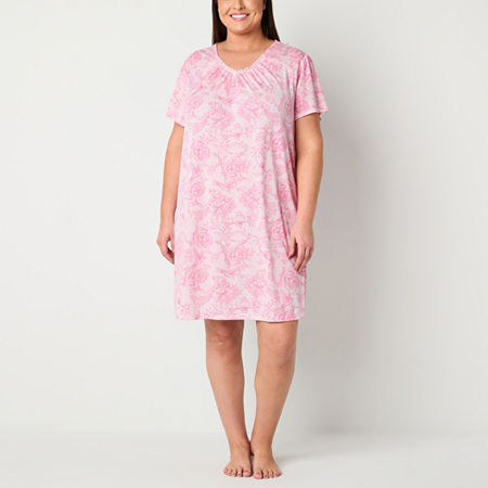 Click here for Adonna Womens Round Neck Short Sleeve Plus Nightgo... prices
