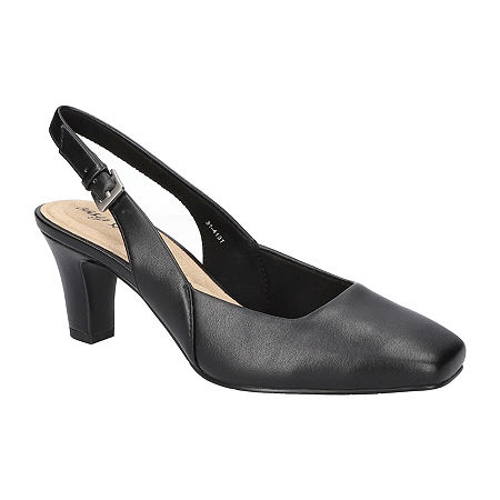 Easy Street Womens Ritsa Square Toe Slingback Pumps - Black