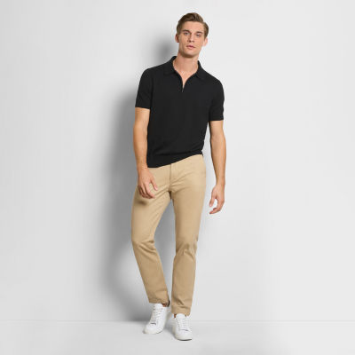 Van Heusen Smart Temp Quarter Zip Mens Short Sleeve Polo Sweater - JCPenney