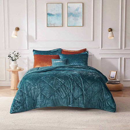 Intelligent Design Felicia Velvet 3-Pc. Comforter Set  Twin/Twin Xl - Teal