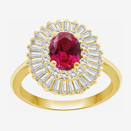 Click here for Womens Oval-cut Gemstone & 1 CT. T.W. Lab-Grown Di... prices