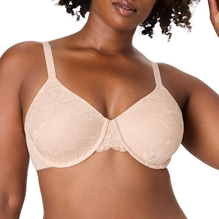 Bali Plus Size Breathe Medium Underwire Full Coverage T-Shirt Bra - Almond