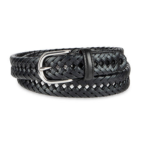 Click here for Stafford 32mm Basket Weave Mens Belt  Small  Black prices