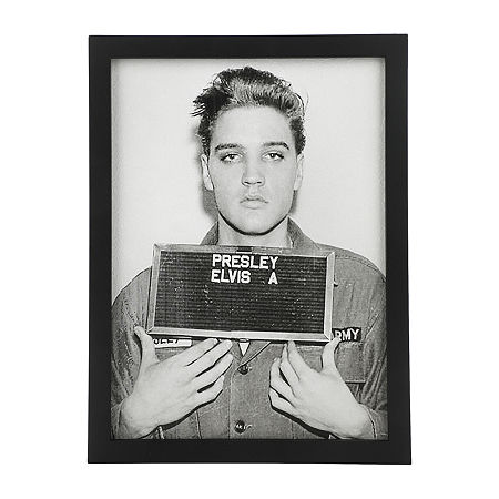 Click here for Elvis Presley Elvis Presley Mugshot Black Wooden F... prices