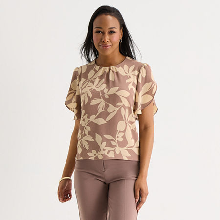 Click here for Liz Claiborne Womens Round Neck Short Sleeve Blous... prices