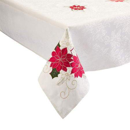 Click here for Homewear Oxford Poinsettia Tablecloth  One Size  W... prices