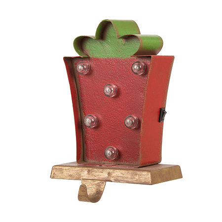 Click here for Glitzhome Marquee Led Gift Box Christmas Stocking... prices