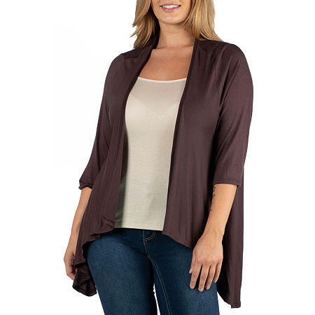 Click here for 24/7 Comfort Apparel 3/4 Length Sleeve Open Cardig... prices