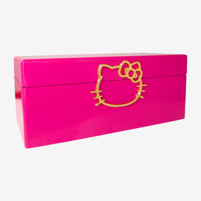 Hello Kitty Gold Icon Pink Wood Jewelry Box, Color: Pink - JCPenney