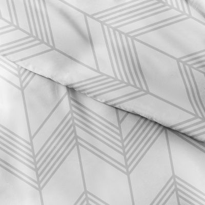 Casual Comfort Ultra Soft Alps Chevron Duvet Set, Color: Light Gray ...