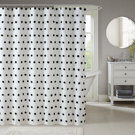 Click here for Madison Park Lauren Shower Curtain  One Size  Blac... prices