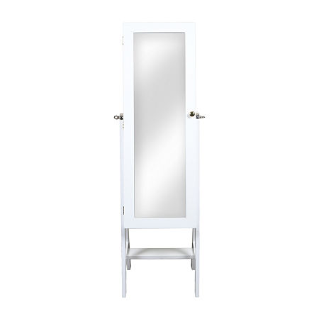 Click here for New View White Mirrored Jewelry Armoire  One Size... prices