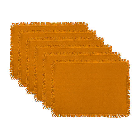 Click here for Design Imports Solid Pumpkin Spice 6-pc. Placemat... prices