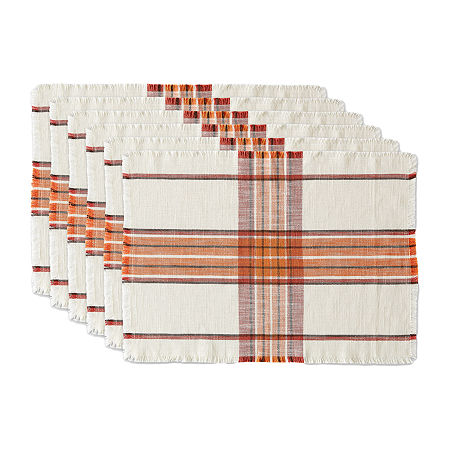 Click here for Design Imports Pumpkin Spice Plaid 6-pc. Placemat... prices
