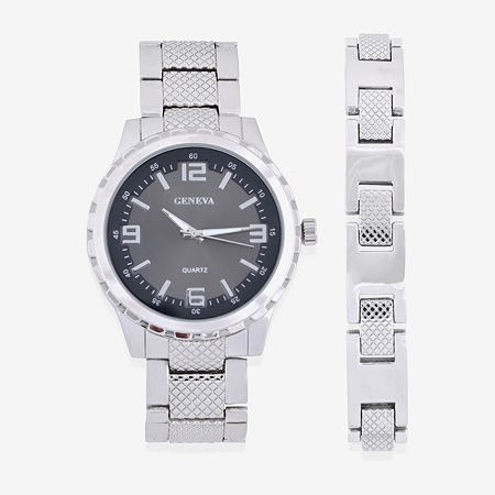 Click here for Geneva Womens Silver Tone Stainless Steel 2-pc. Wa... prices