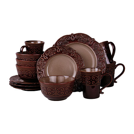 Click here for Elama Salia 16-pc. Stoneware Dinnerware Set  One S... prices