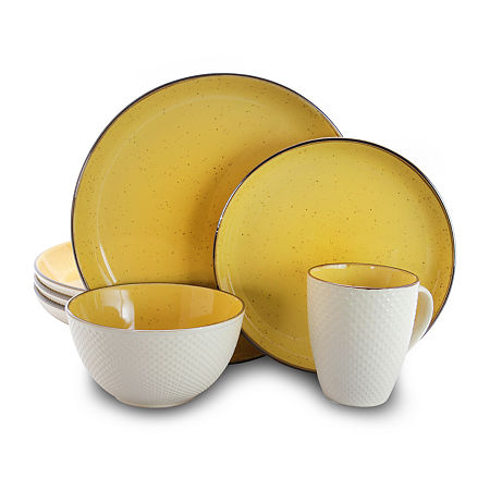 Click here for Elama Mellow-Yellow 16-pc. Stoneware Dinnerware Se... prices