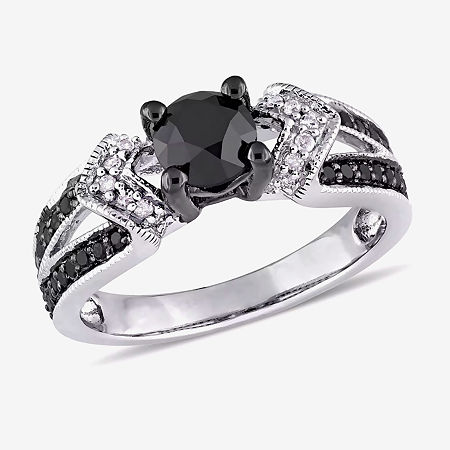 Click here for Womens 1 CT.T.W. Color Enhanced Round Black & Whit... prices