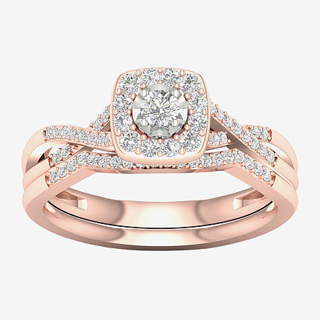 Click here for 3/8 CT.T.W. Natural Diamond 10K Rose Gold Engageme... prices